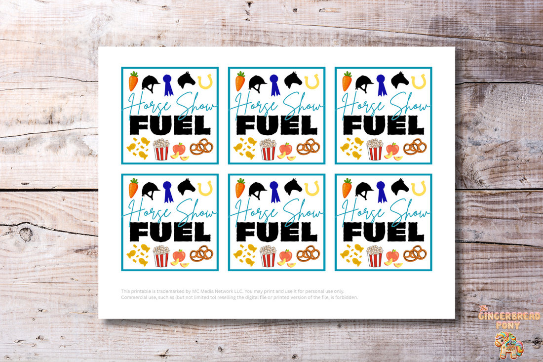 Horse Show Fuel Printable Gift Tags – The Gingerbread Pony